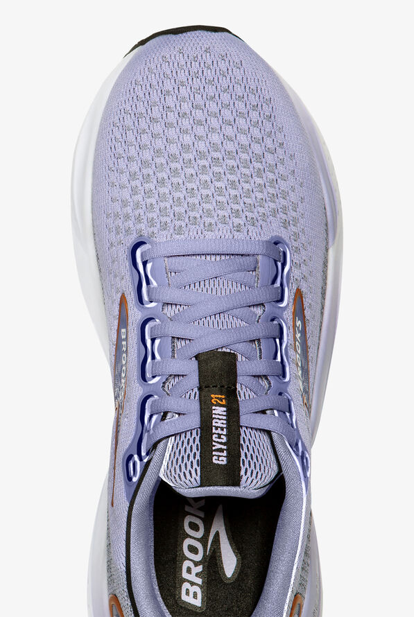 Brooks Women's Glycerin 21 Lavender/Black/Copper Athletic Lace Up ...