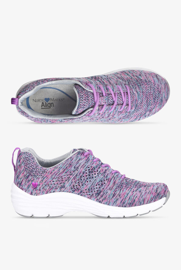 Nurse Mates Align Tabor Purple Woven Athletic Shoe, Nursing Shoes
