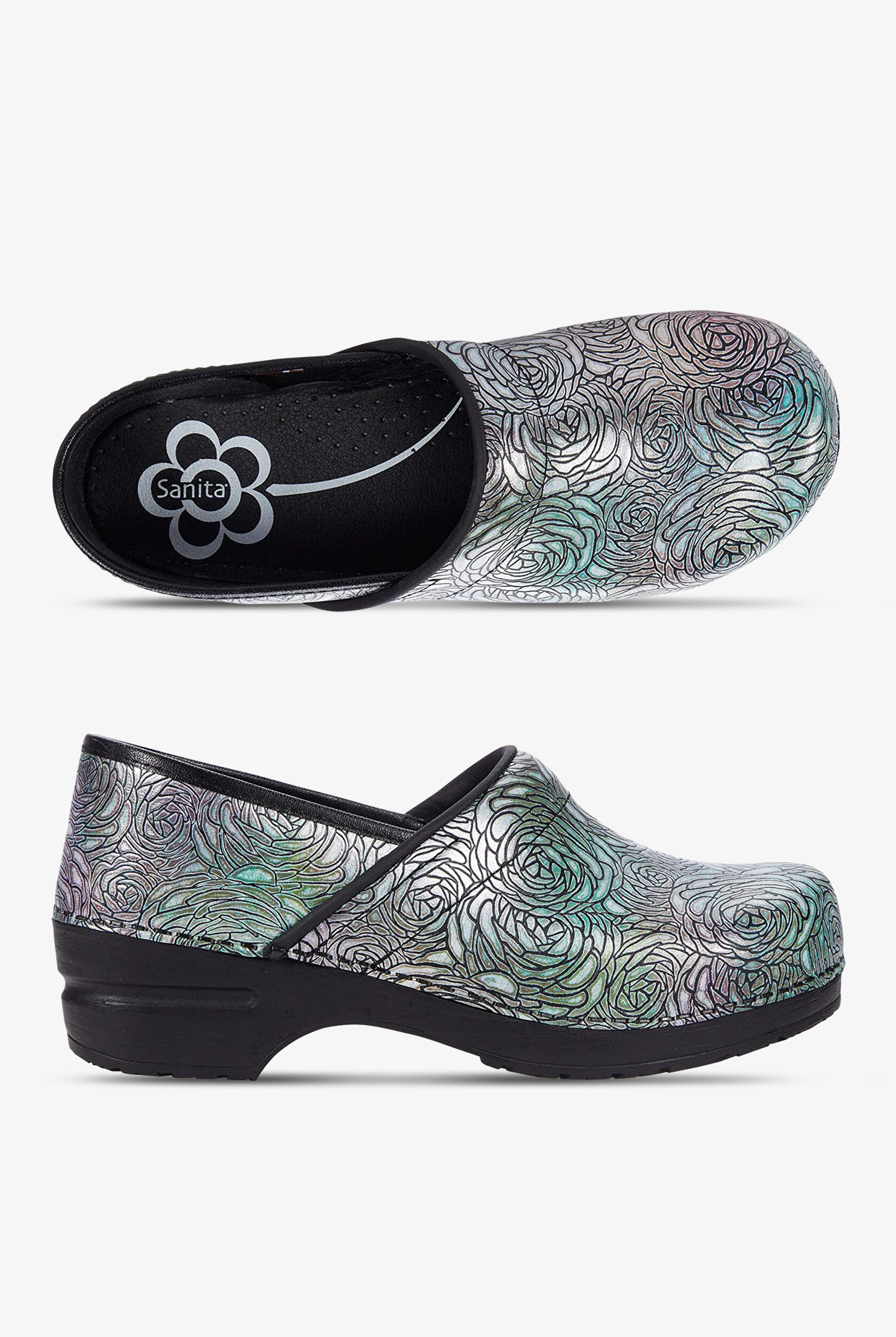 Sanita Women's Silver Professional Mittersill Clog, Nursing Clogs