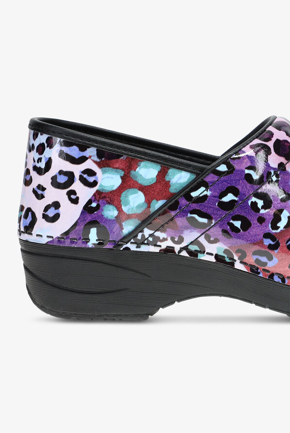Dansko Women's XP 2.0 Purple Leopard Patent Nursing Clogs, Nursing Shoes
