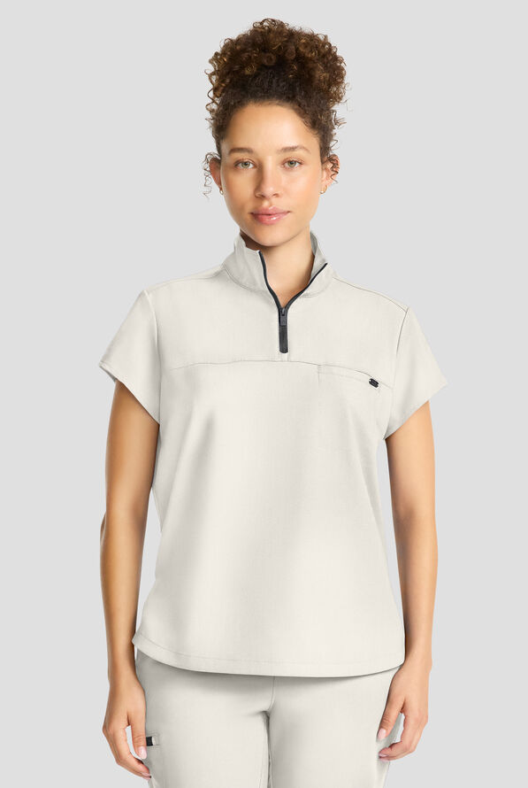 Healing Hands Quest Women's 1-Pocket STRETCH Tuck In Half Zip Collar ...