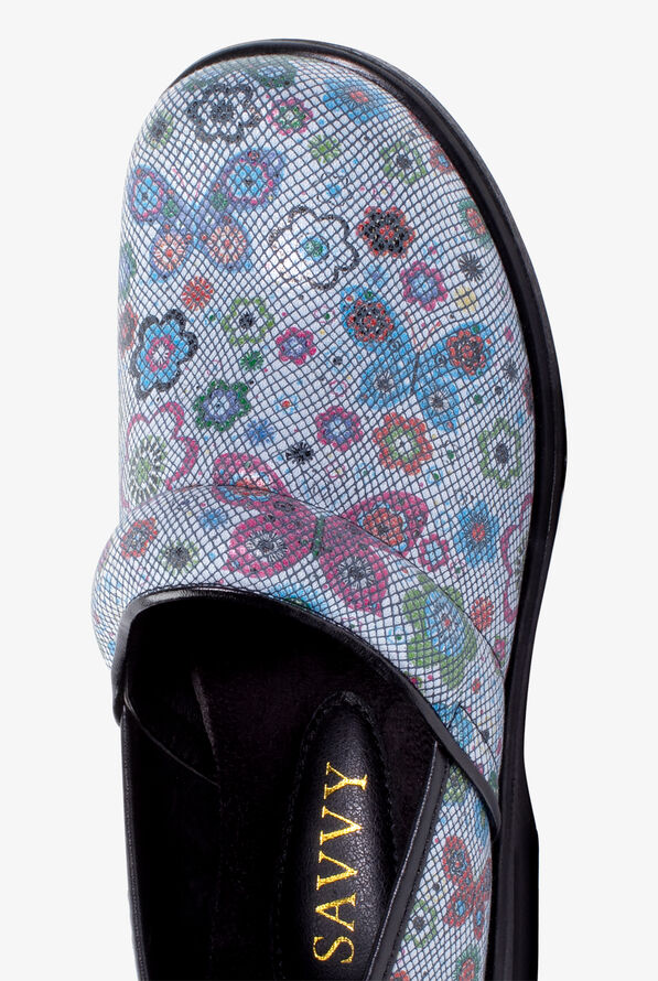 Savvy Women's Brandy Butterfly Nursing Clogs, Printed Nursing Clogs