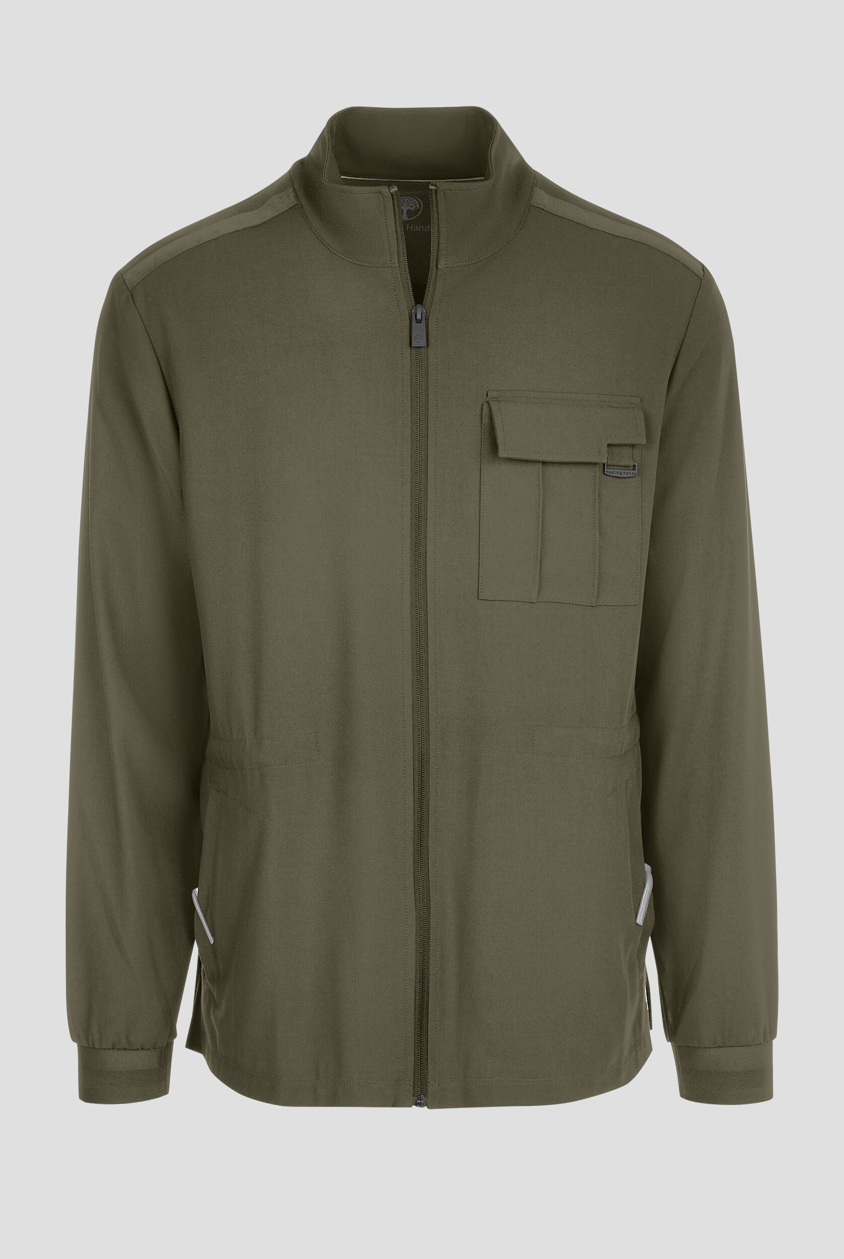 Healing Hands Quest Men's 3-Pocket STRETCH Zip Front Utility Scrub ...