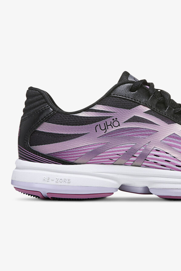 Ryka Women's Devotion + 3 Black Athletic Lace Up Nursing Shoes, Athletic Nursing Shoes