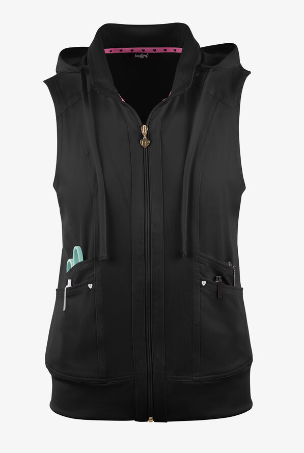 Heartsoul Break on Through Vest with Removable Hoodie, Scrub Vests