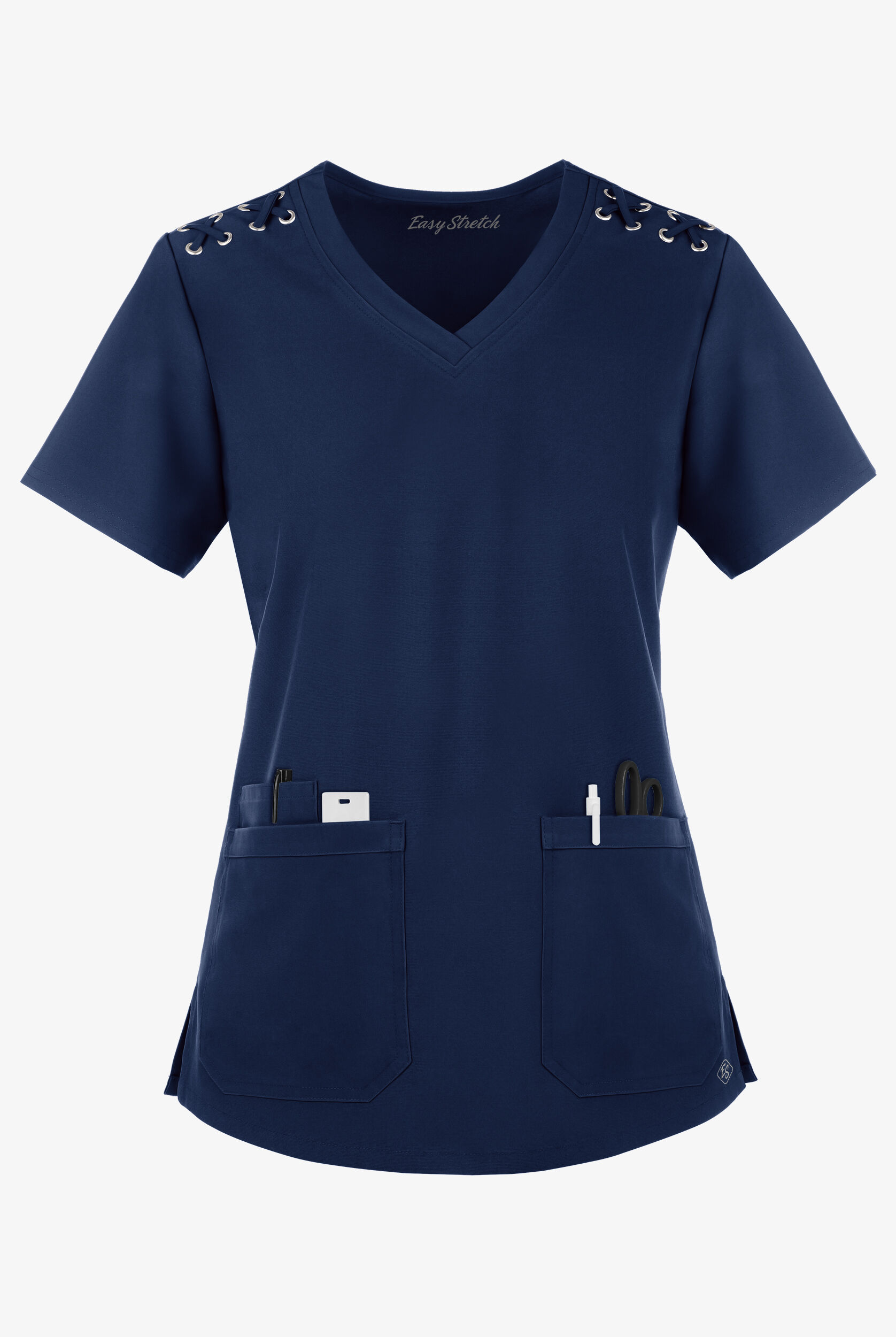 Easy STRETCH Leila Lace Up Scrub Top | Stretch Scrubs