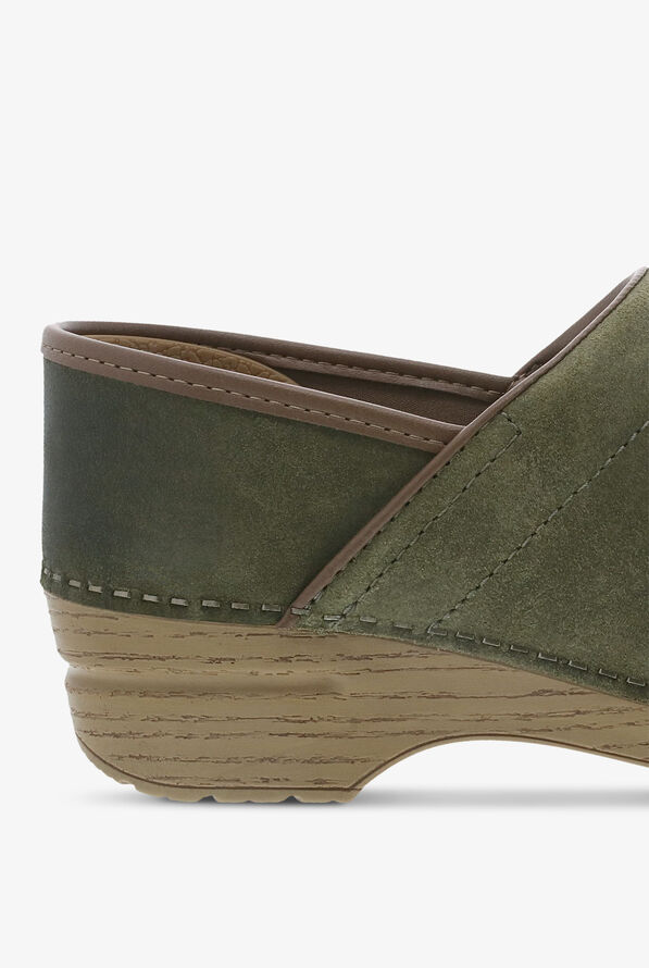 Dansko Women's Professional Green Burnished Nubuck Nursing Clogs ...