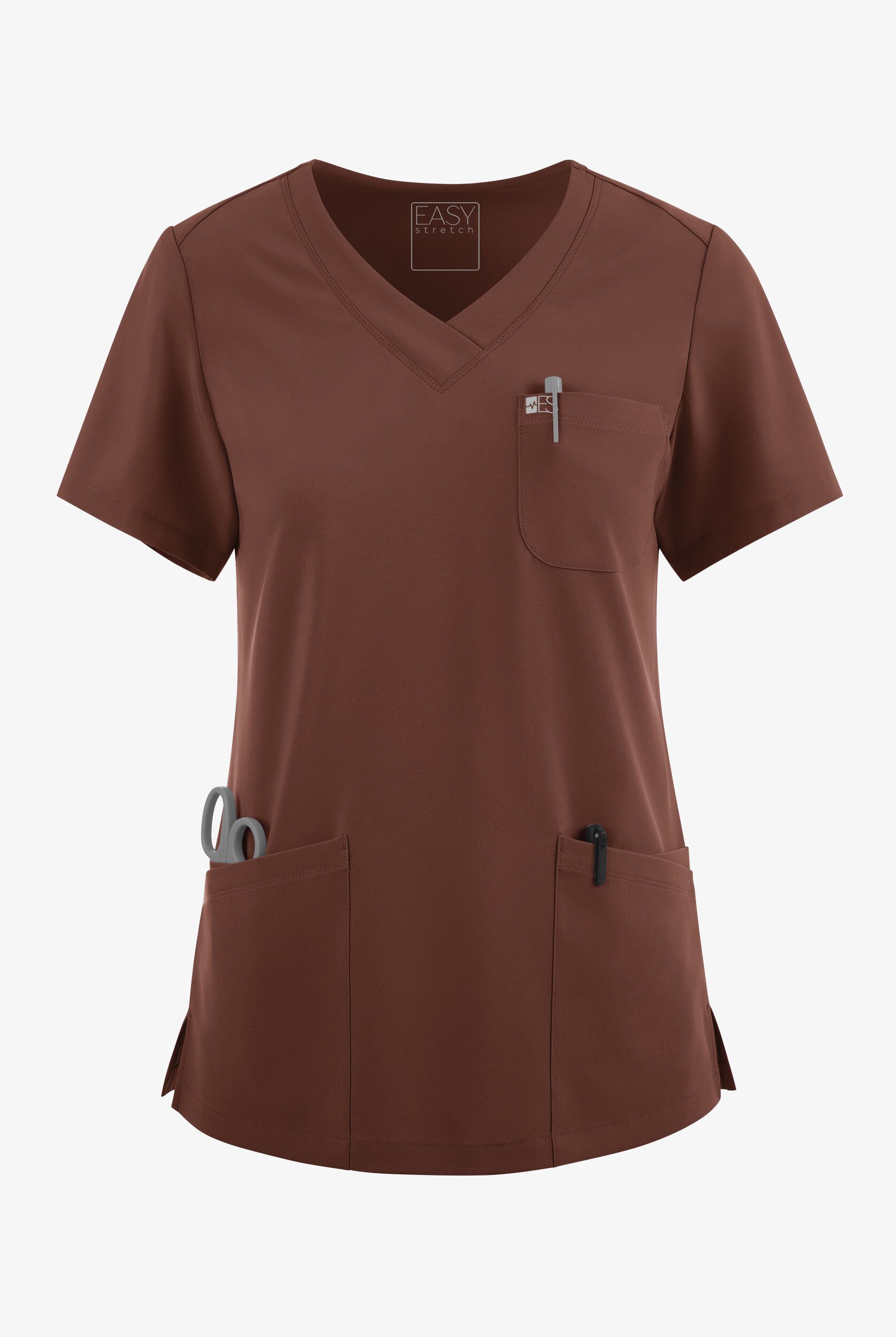 Easy STRETCH Tessa Women's 5-Pocket V-Neck Scrub Top, Stretch Scrubs