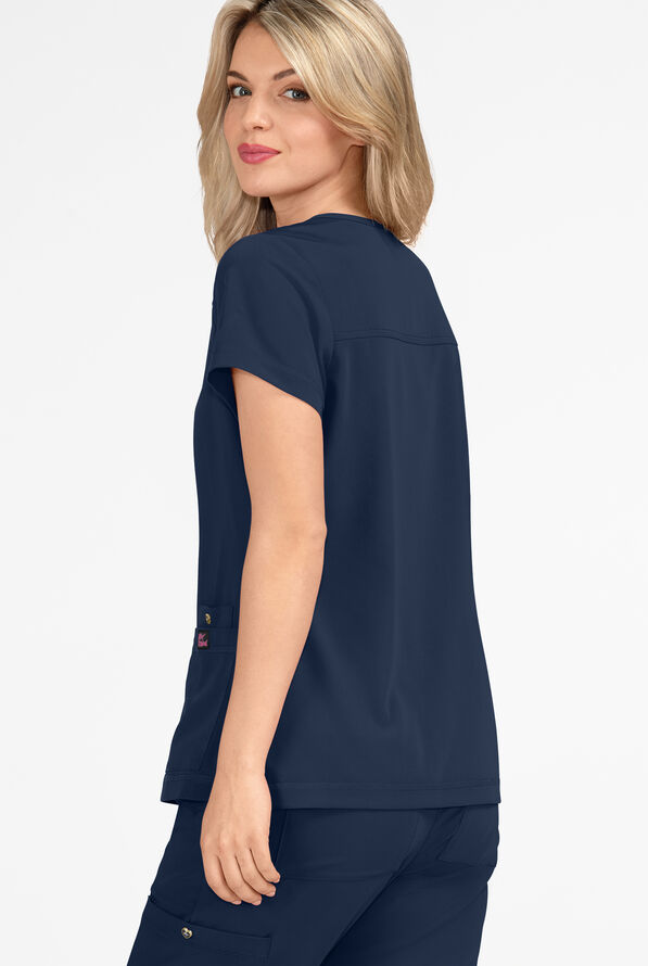 Betsey Johnson Freesia V Neck Scrub Top, Stretch Scrubs