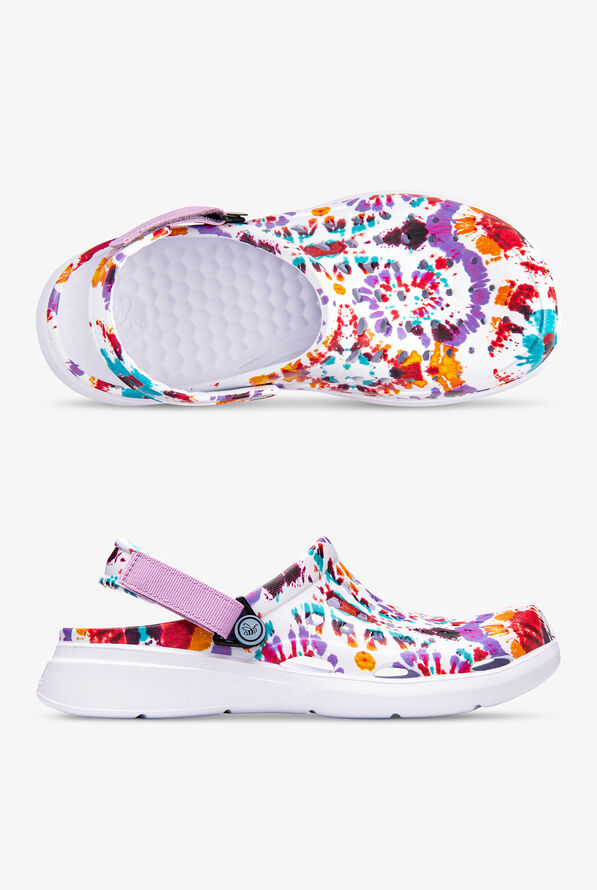 Joybees Women's Modern White Spiral Clog, Nursing Clogs