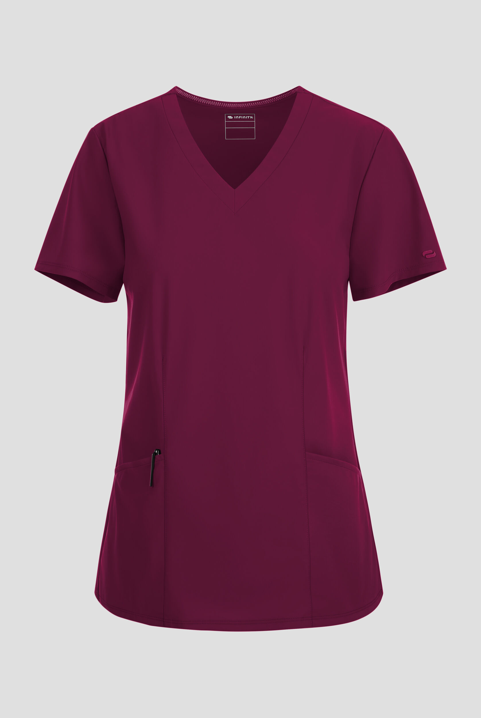 Infinity Pursuit Women's 3-Pocket STRETCH V-Neck Scrub Top, Nursing Scrubs
