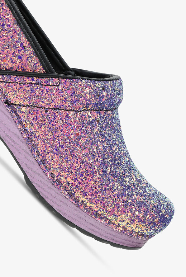 Dansko Women's Professional Lilac Glitter Clog, Nursing Shoes