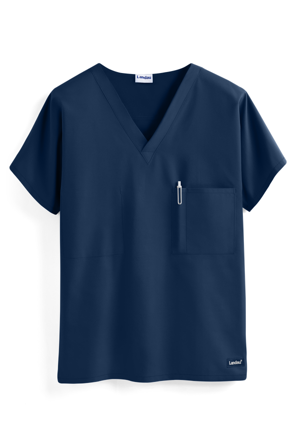 Scrubs Embroidered Medline ComfortEase Reversible Scrub Top - Midnight ...
