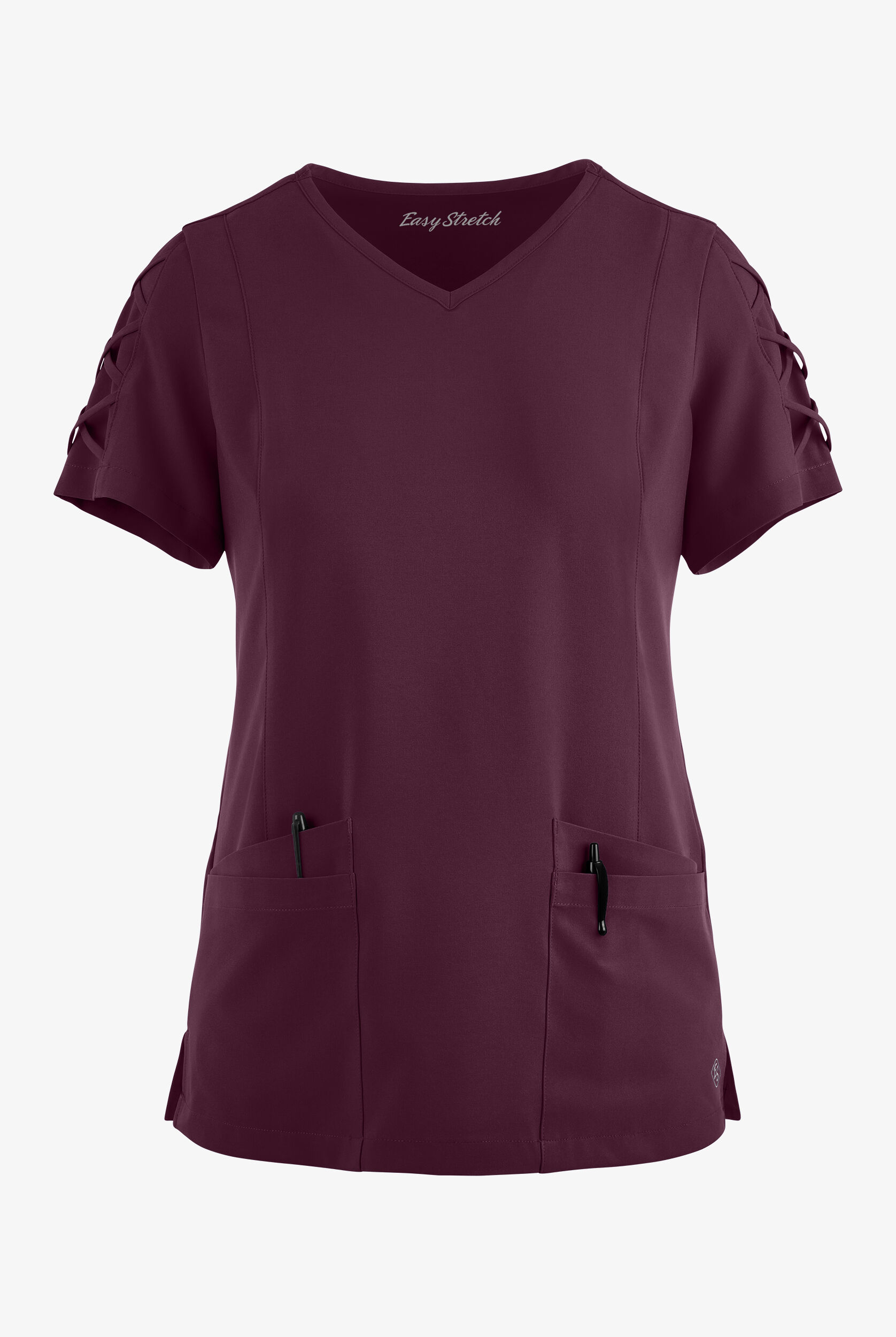 Easy STRETCH Kylie Women's 5 Pocket V-Neck With Criss - Cross Detail ...