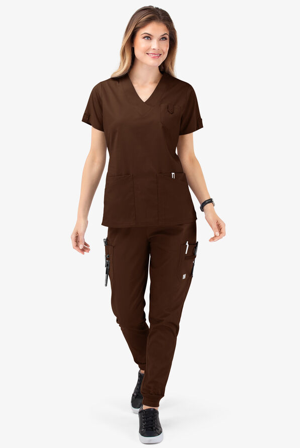 Butter-Soft STRETCH Scrubs V-Neck 5 Pocket Top | Stretch Scrubs by UA