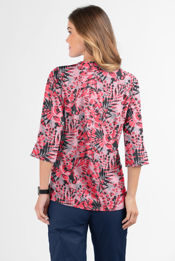UA Butter-Soft Exotic Garden Silver Women's 4-Pocket 3/4 Sleeve Print ...