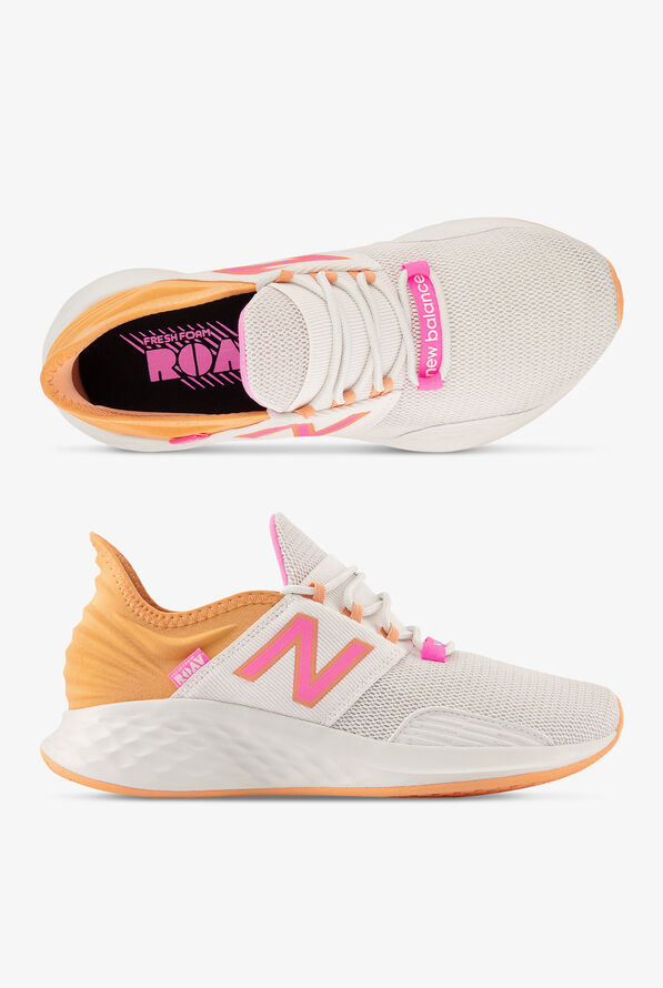 New Balance Women's Fresh Foam Roav Nimbus Cloud/Peach Glaze Athletic ...