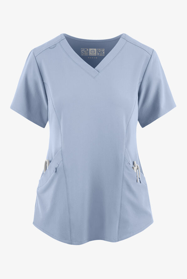 WonderWink Renew Women's 4-Pocket STRETCH Scrub Top, Stretch Scrubs