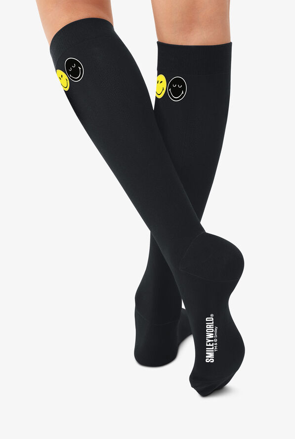 koi Smiley World Have a Nice Day 2-pack Compression Socks, Nursing Socks