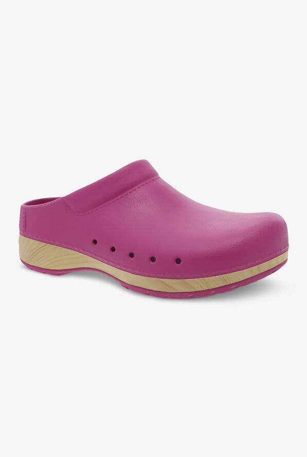 Dansko Kane Fuchsia Lightweight Open Back Clogs, Nursing Clogs