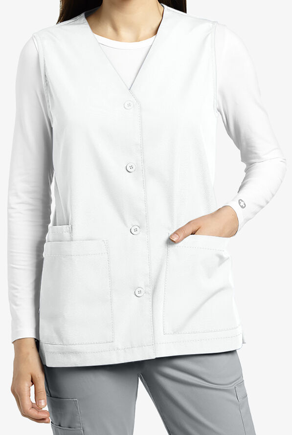 White Cross Scrubs 802 Three Pocket Vest | Nursing Vests