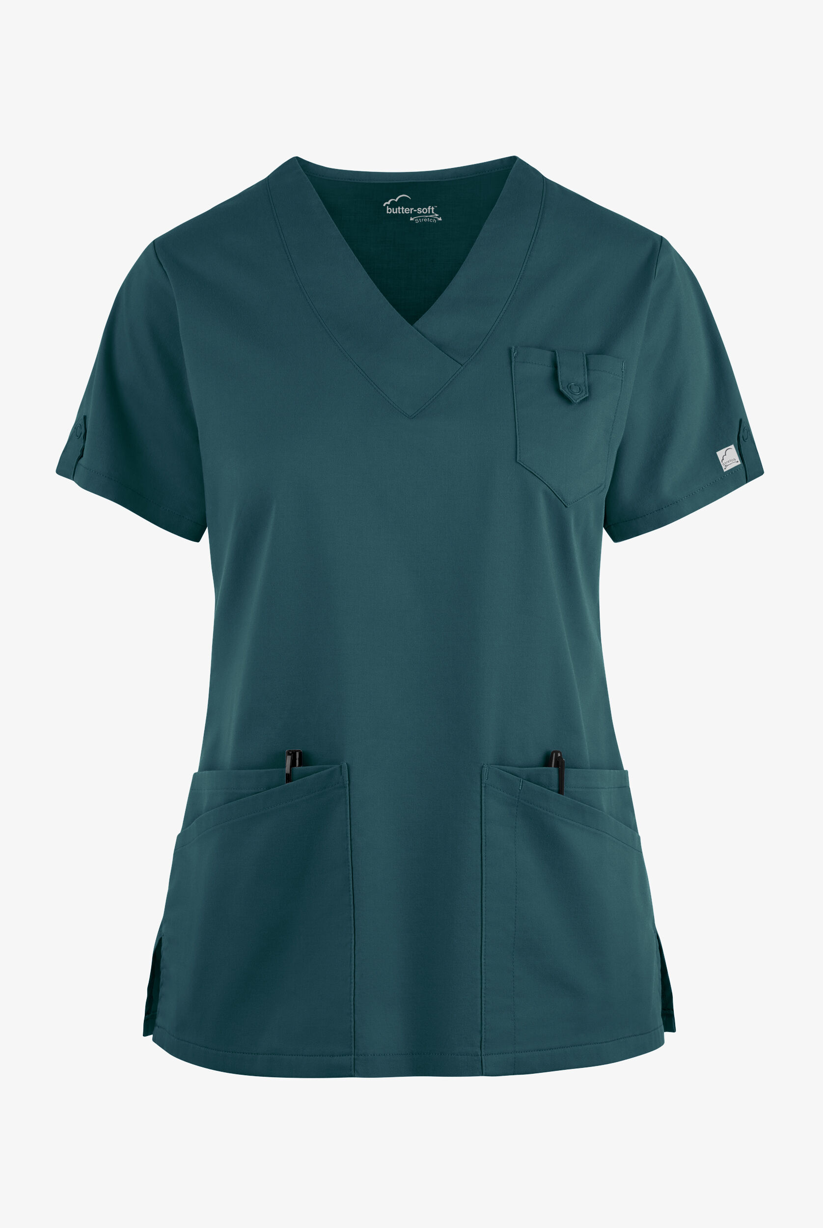 Butter-Soft STRETCH Scrubs V-Neck 5 Pocket Top | Stretch Scrubs by UA