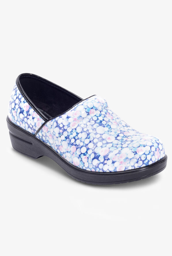 Savvy Brandy Painted Bubbles Nursing Shoes, Nursing Clogs
