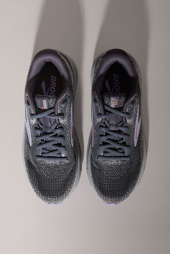 Brooks Women's Ghost Max 2 Ebony/Sweet Lavender/Alloy Athletic Lace Up ...