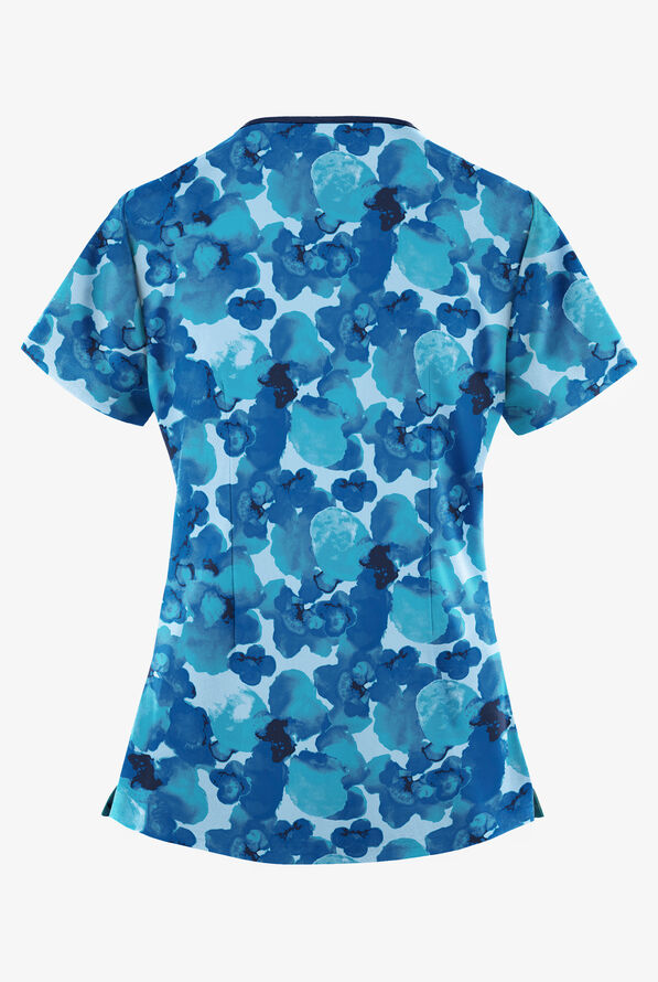 Easy STRETCH Watercolor Print Scrub Top, Print Scrubs