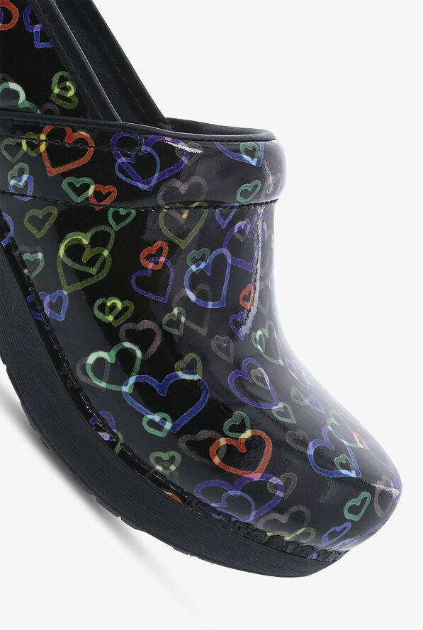 Dansko Women's XP 2.0 Floating Hearts Patent Nursing Clogs, Nursing Shoes