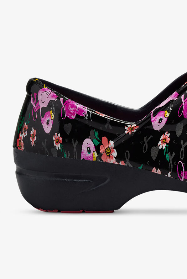 Cherokee Anywear Sr Angel Floral Flamingo Nursing Shoes, Nursing Clogs