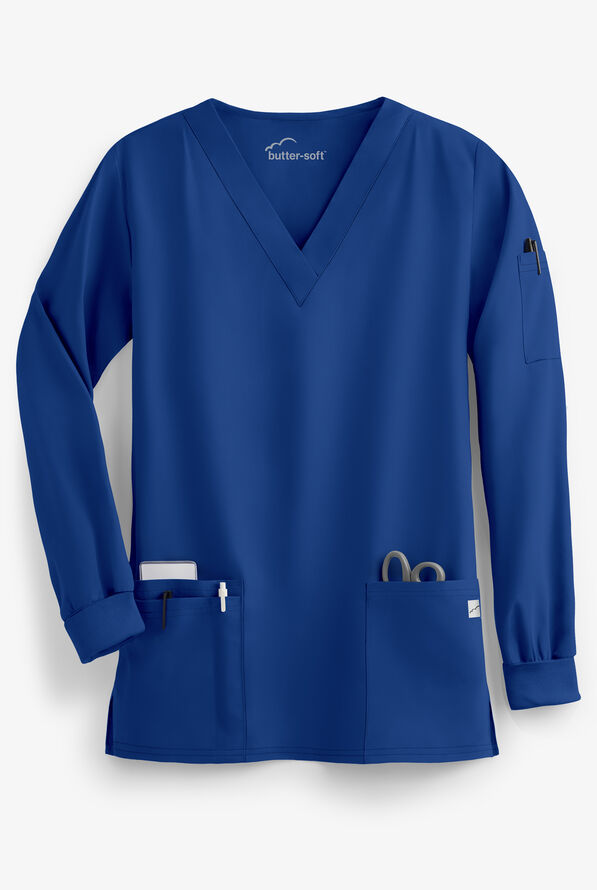 Butter-Soft Scrubs Unisex Long Sleeve Scrub Top | Unisex Scrubs