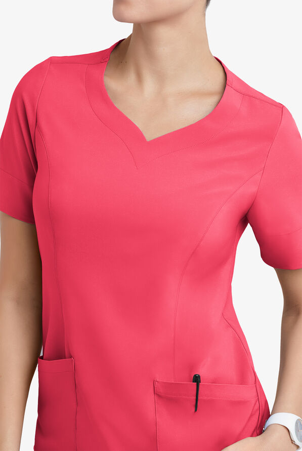 Easy STRETCH Aisha Sweetheart Neckline Top, Fashion Scrubs