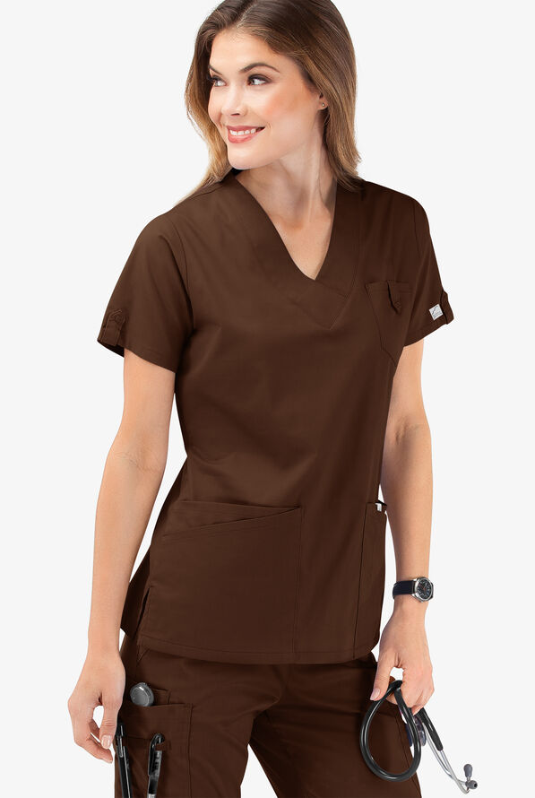UA Butter-Soft STRETCH Scrubs One Pocket Scrub Top, Nursing Scrubs