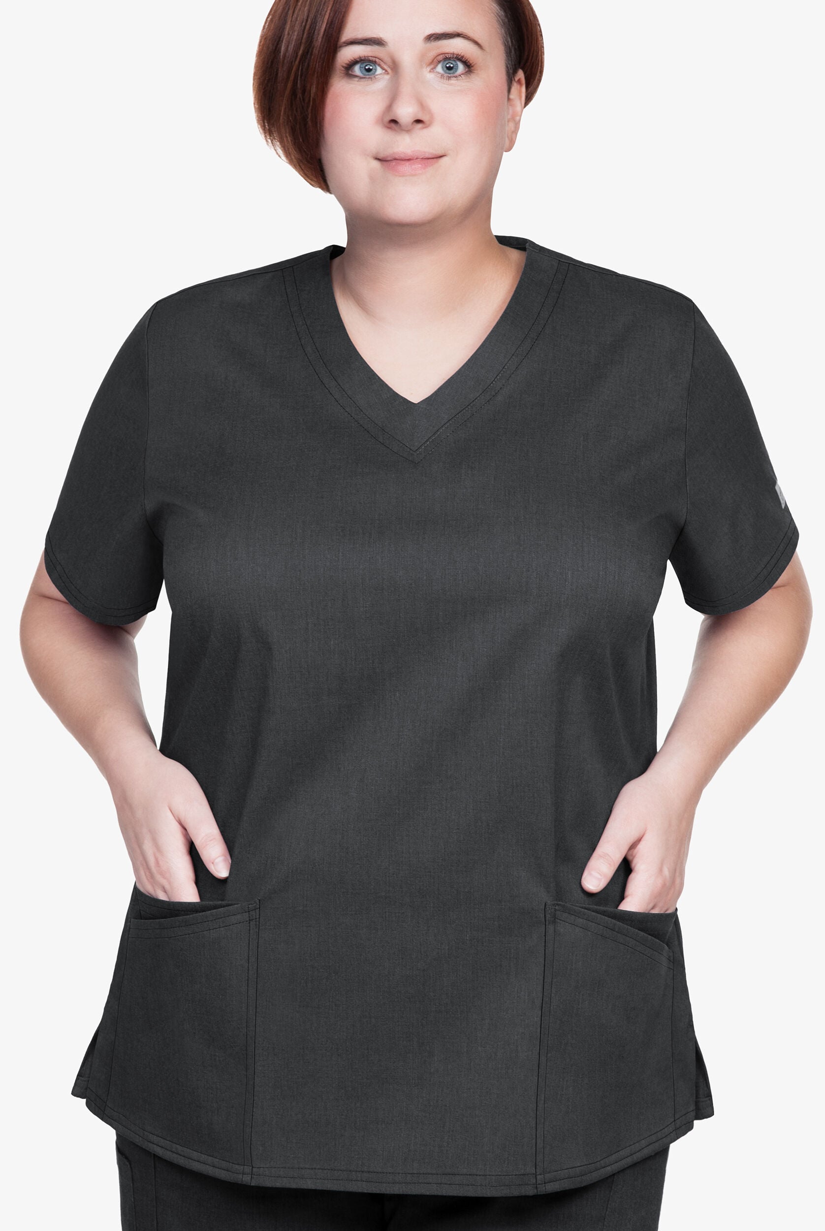 UA Butter-Soft STRETCH Plus Size V-Neck Scrub Top | Plus Size Scrubs
