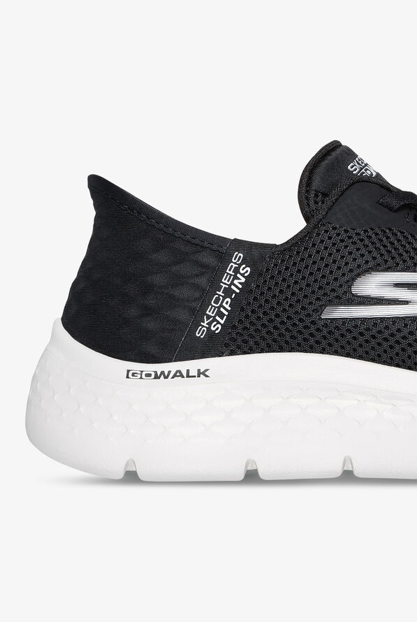 Skechers Performance Go Walk Flex Mesh Black Bungee Athletic Slip-Ins ...