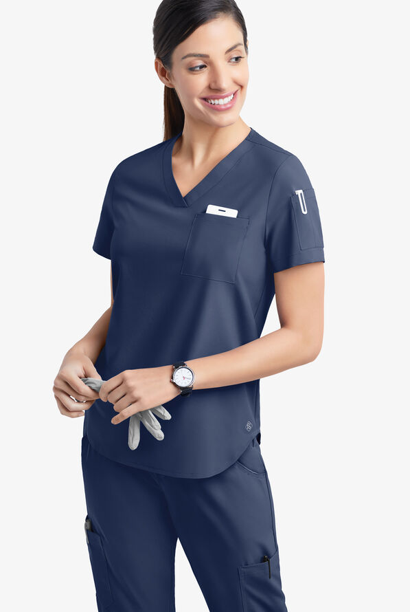 Easy STRETCH Chloe One V-Neck Tuck-In Top, Fashion Scrubs