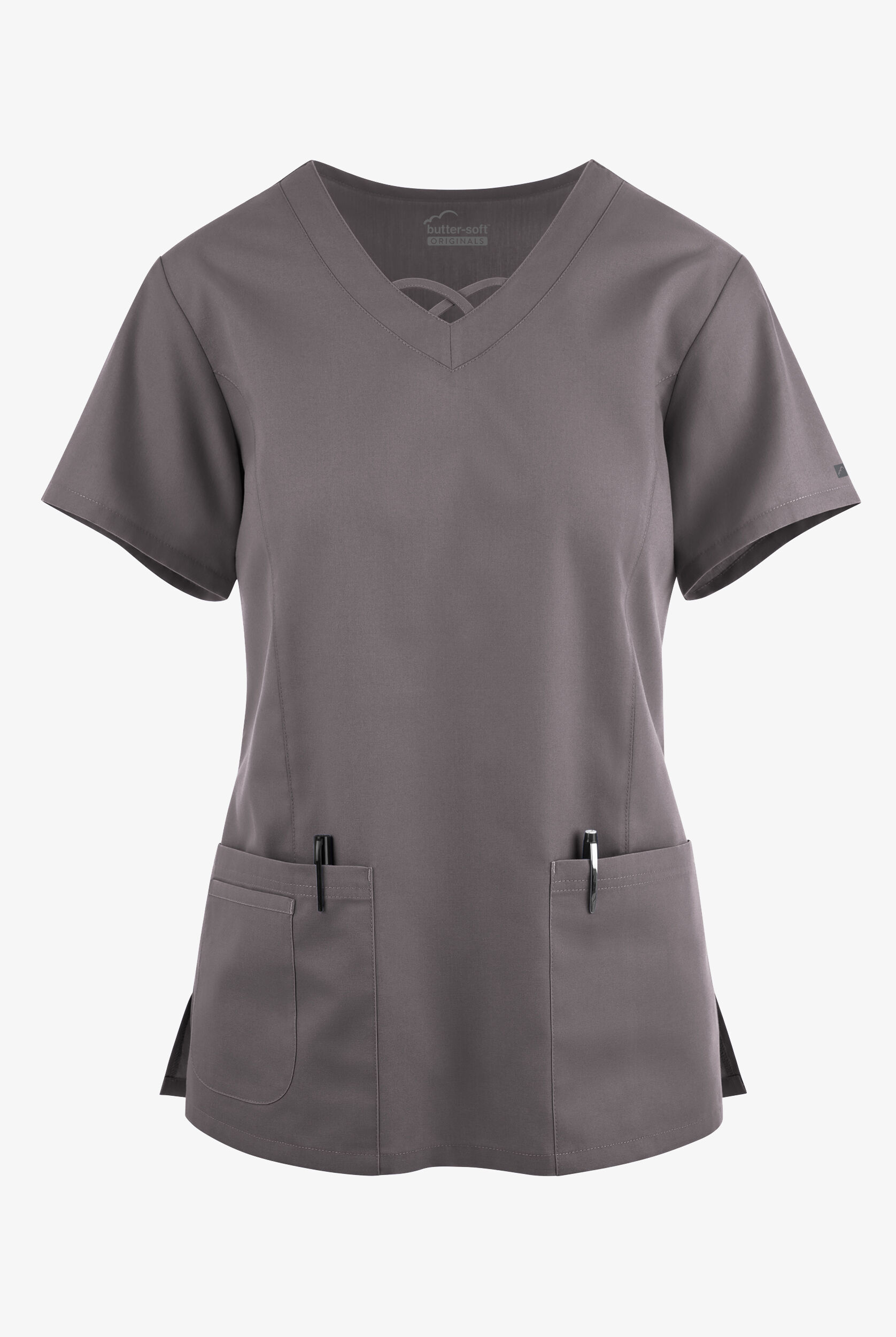 Butter-Soft Originals Women's 3-Pocket Criss Cross Scrub Top, Fashion ...