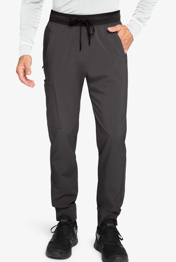 Cherokee Infinity Laser Cut Rib Knit Cuff Scrub Pants, Nursing Scrubs