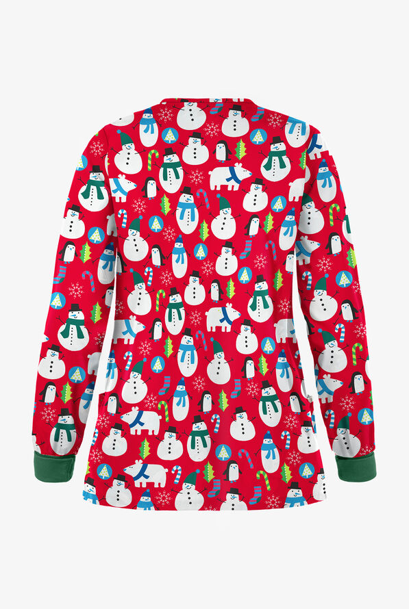 UA Butter-Soft North Pole Party Red Women's 2-Pocket Warm Up Print ...
