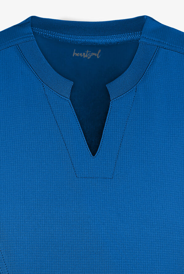 heartsoul Break On Through Split Neck Scrub Top, stretch scrubs