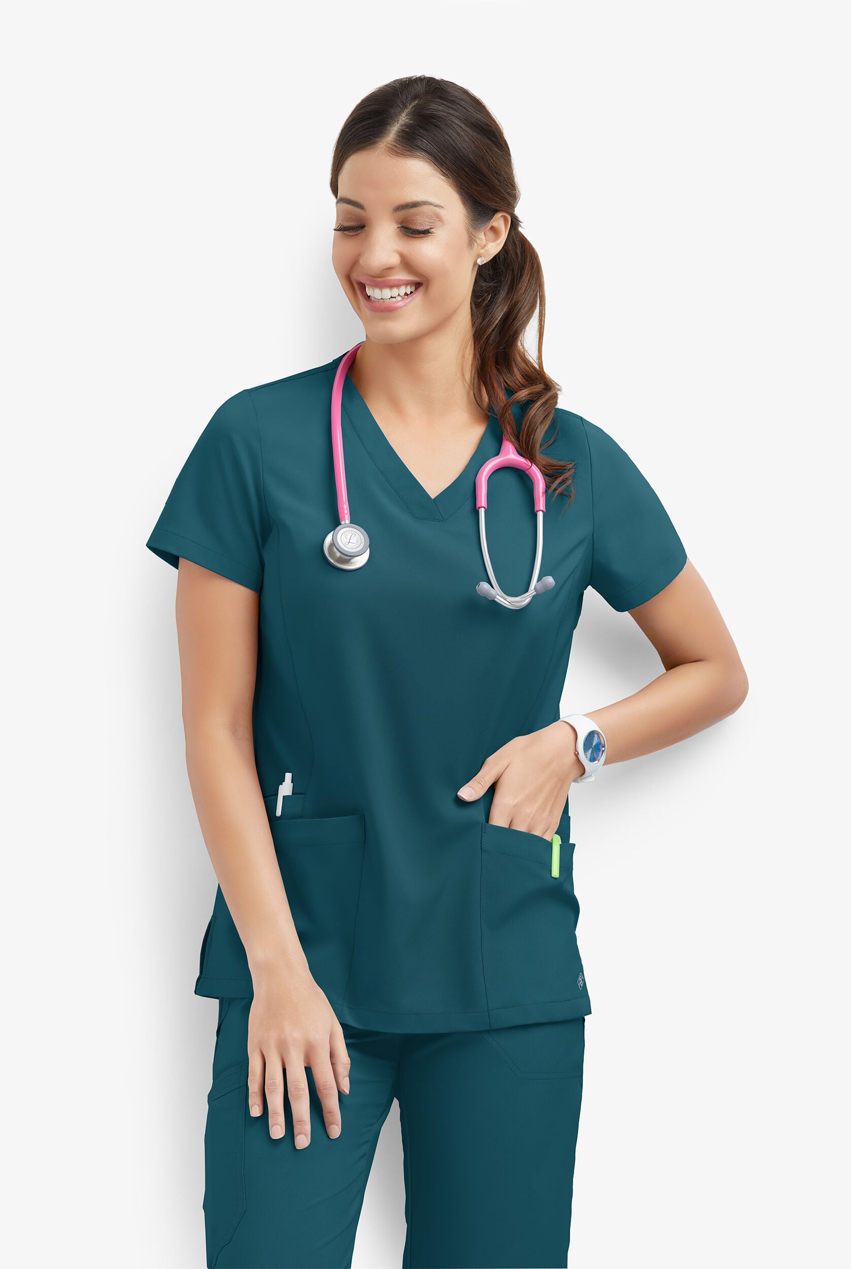 Easy STRETCH Zoe V-neck Scrub Top, Stretch Scrubs