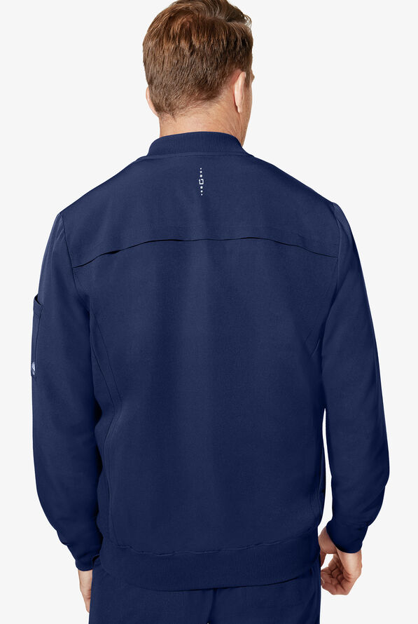 Healing Hands 360 Samuel Men's 6-Pocket STRETCH Zip-Up Bomber Scrub ...