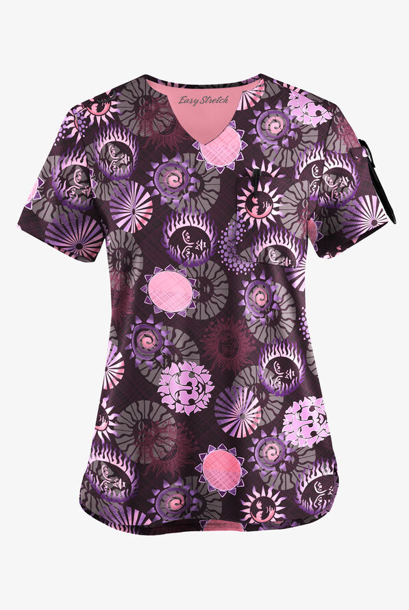 Easy STRETCH Celestial Skies Onyx Black Printed Women's 1-Pocket ...