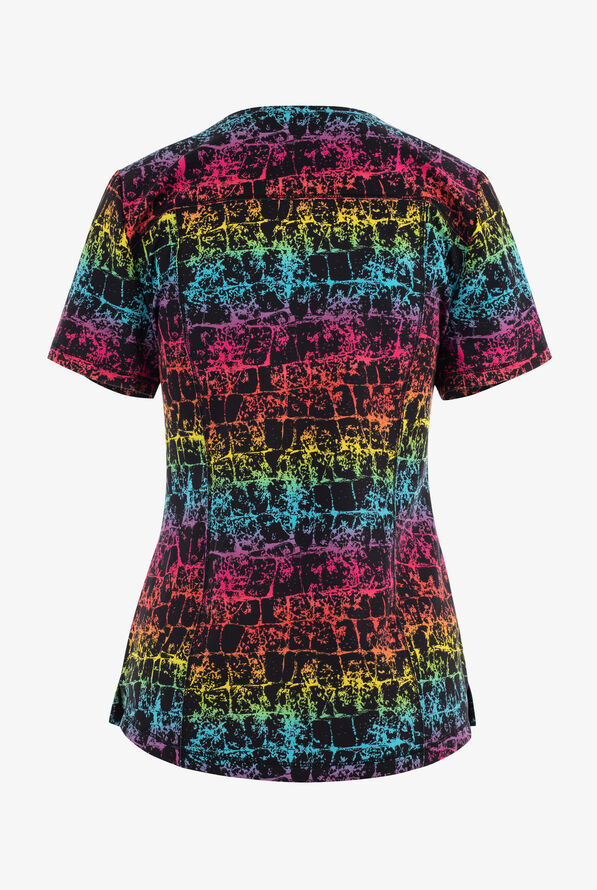 Dickies Dynamix Texture Trail Rainbow Abstract Women's 3-Pocket STRETCH ...