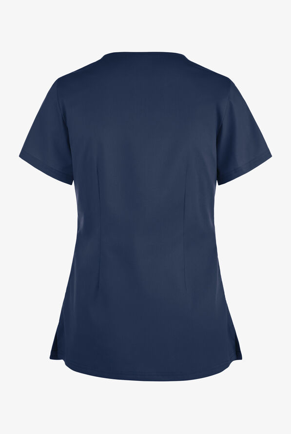 UA Butter-Soft STRETCH Asymmetric Keyhole Scrub Top | Fashion Scrubs