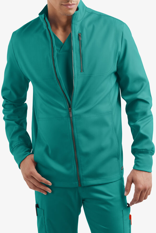 Advantage for Men Zip Front Warm-Up Scrub Jacket, Men's Stretch Scrubs