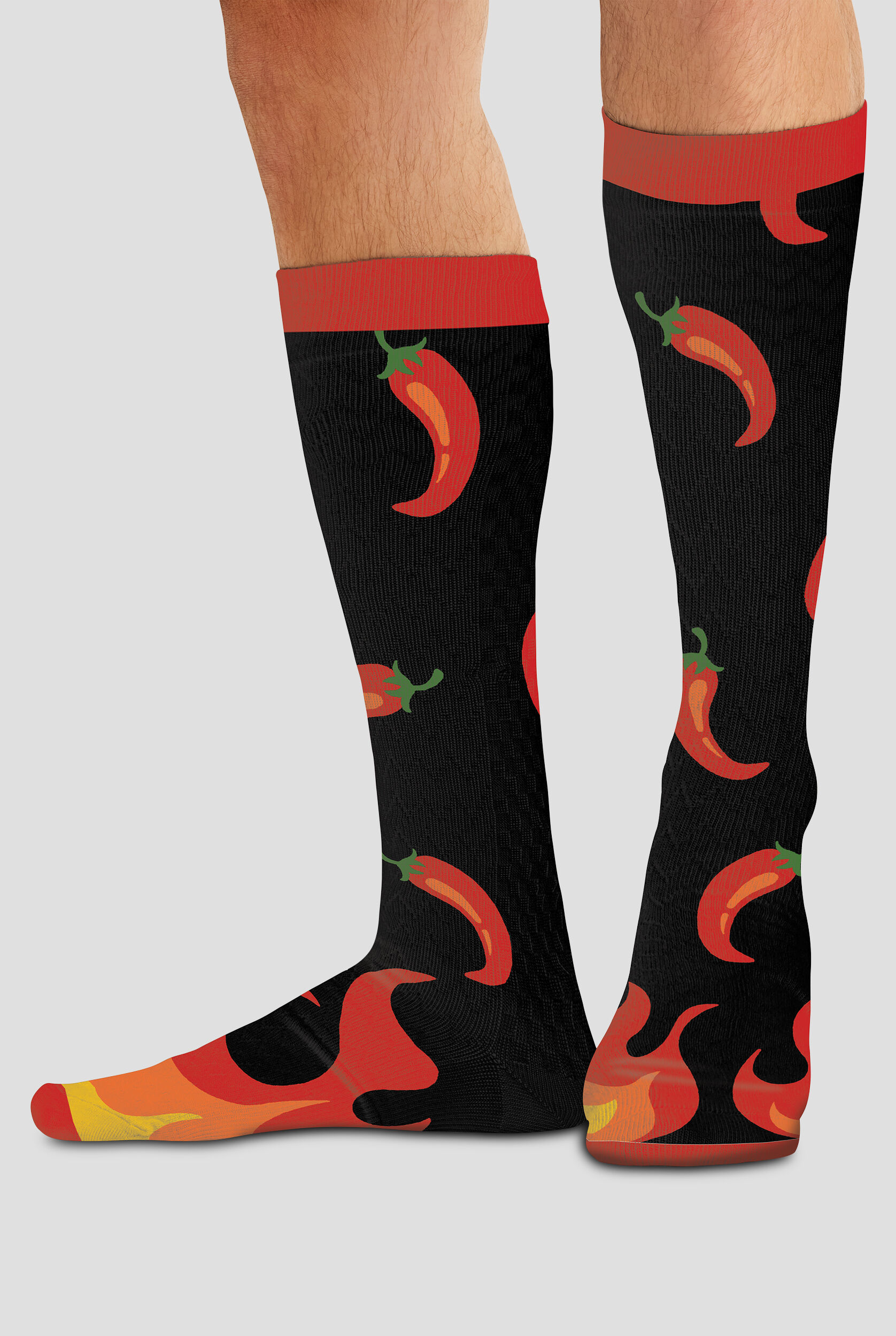 Cherokee Hot Stuff Men's 10-15 mmHg Light Compression Socks, Nursing Socks