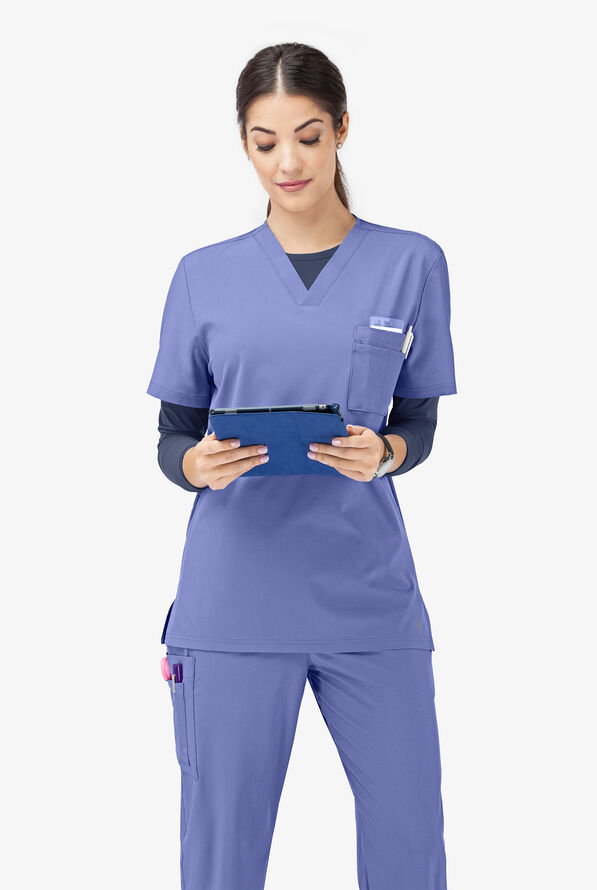 Easy STRETCH by Butter-Soft Unisex V-Neck Scrub Top, Stretch Scrubs