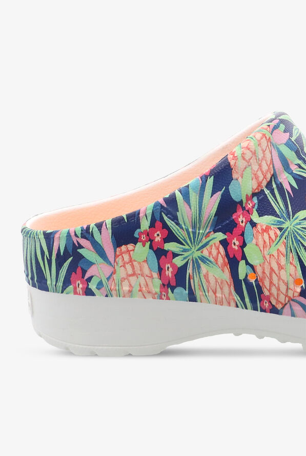 Dansko Kane Pineapples Open Back Nursing Clogs, Nursing Clogs